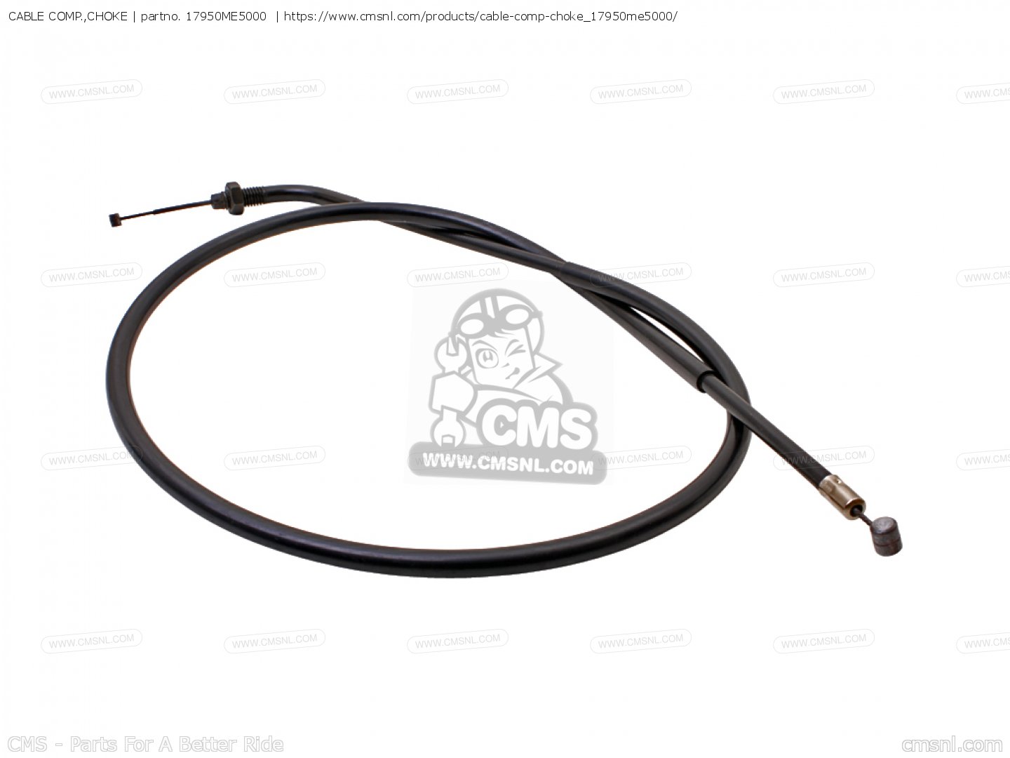 17950ME5000: CABLE COMP.,CHOKE Honda - buy the 17950-ME5-000 at CMSNL