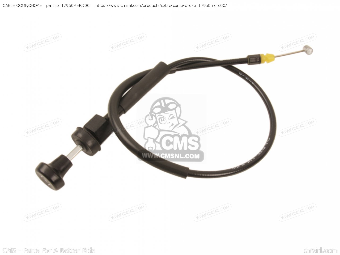 17950MERD00: CABLE COMP,CHOKE Honda - buy the 17950-MER-D00 at CMSNL