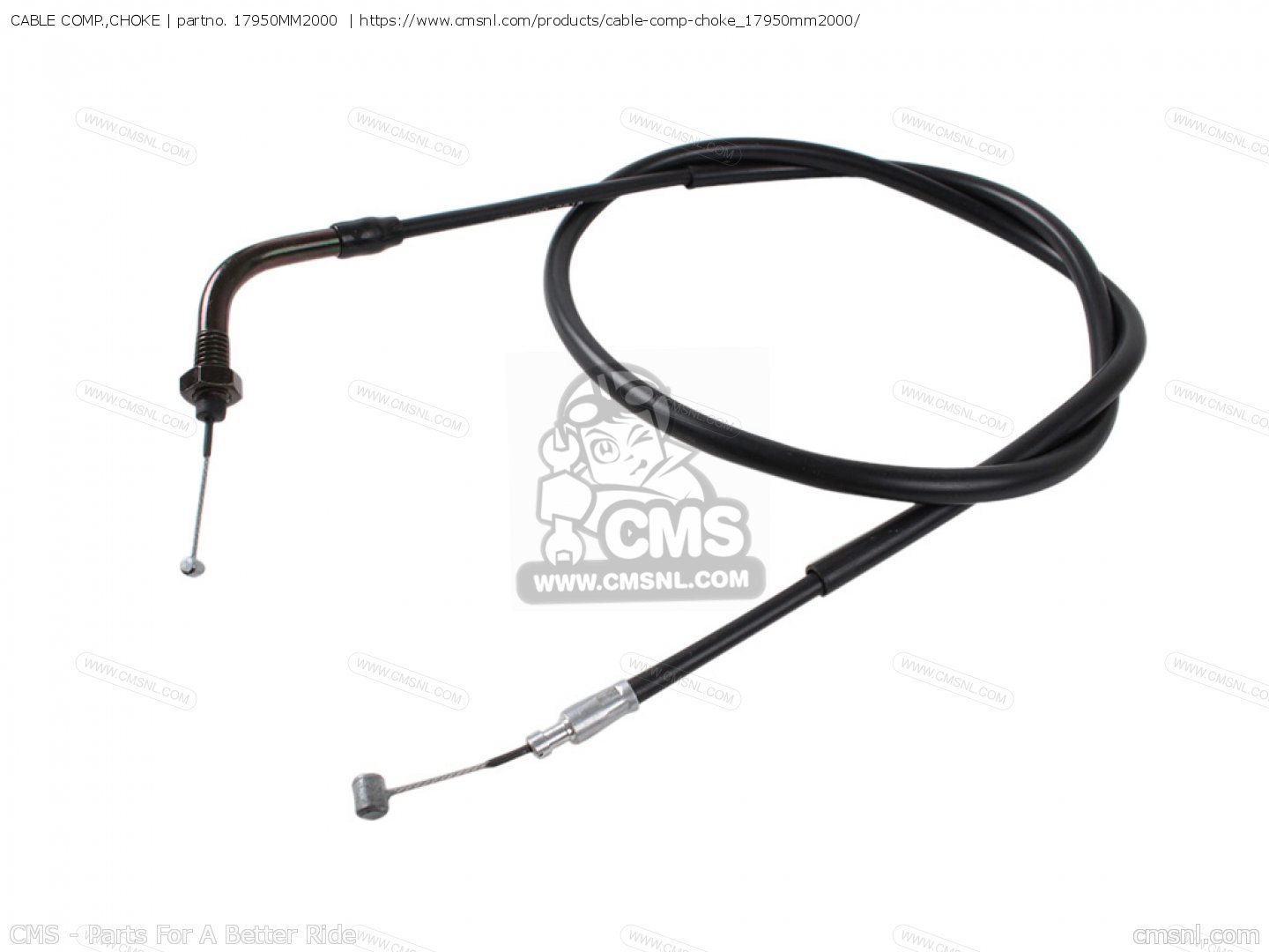17950MM2000: CABLE COMP.,CHOKE Honda - buy the 17950-MM2-000 at CMSNL