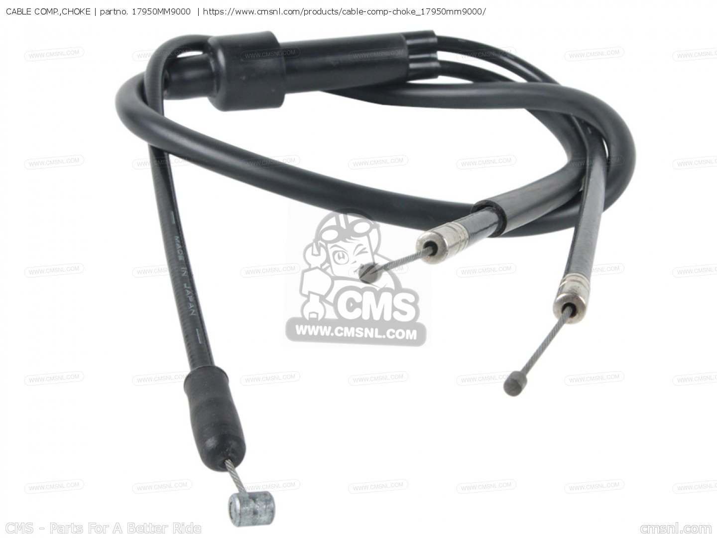 17950MM9000: CABLE COMP.,CHOKE Honda - buy the 17950-MM9-000 at CMSNL