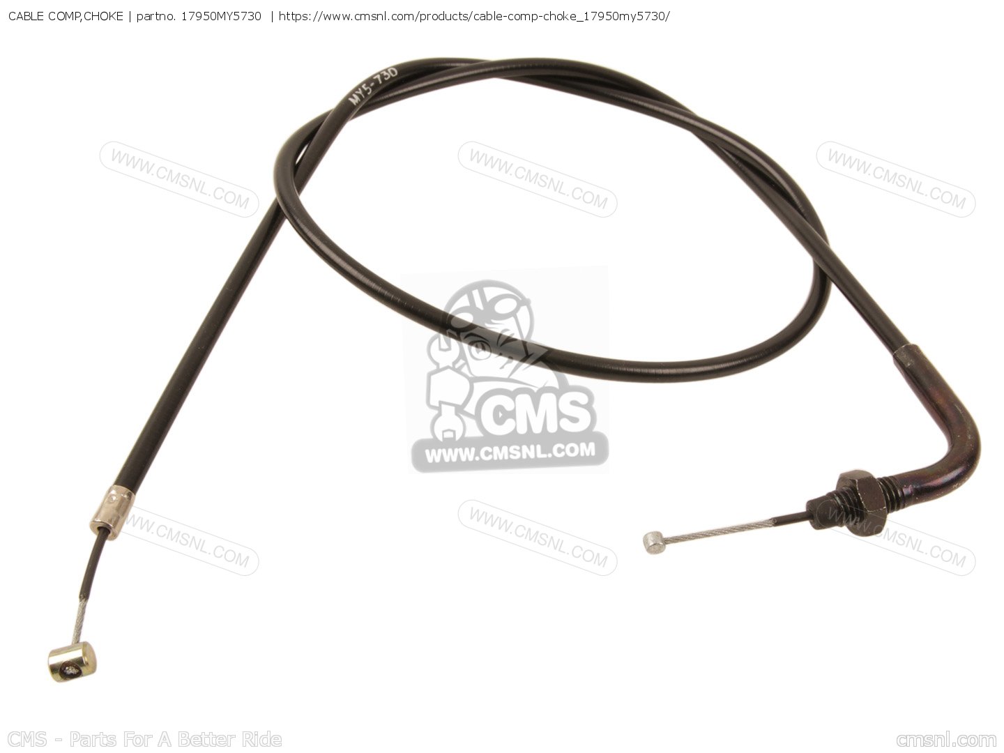 17950MY5730: CABLE COMP,CHOKE Honda - buy the 17950-MY5-730 at CMSNL
