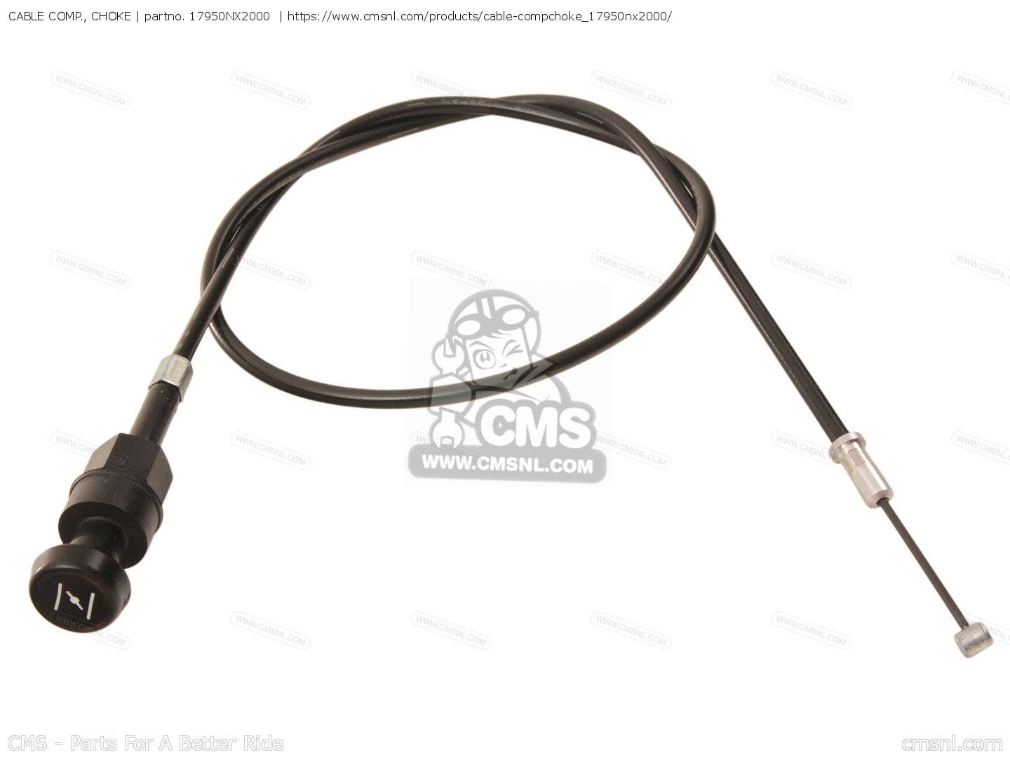 17950NX2000: Cable Comp., Choke Honda - buy the 17950-NX2-000 at CMSNL