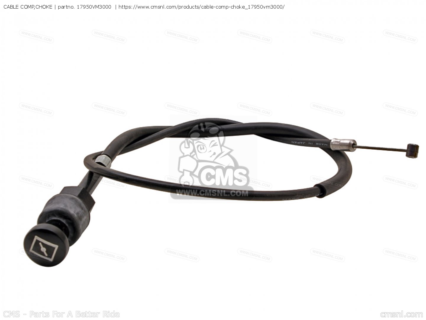 17950VM3000: CABLE COMP,CHOKE Honda - buy the 17950-VM3-000 at CMSNL