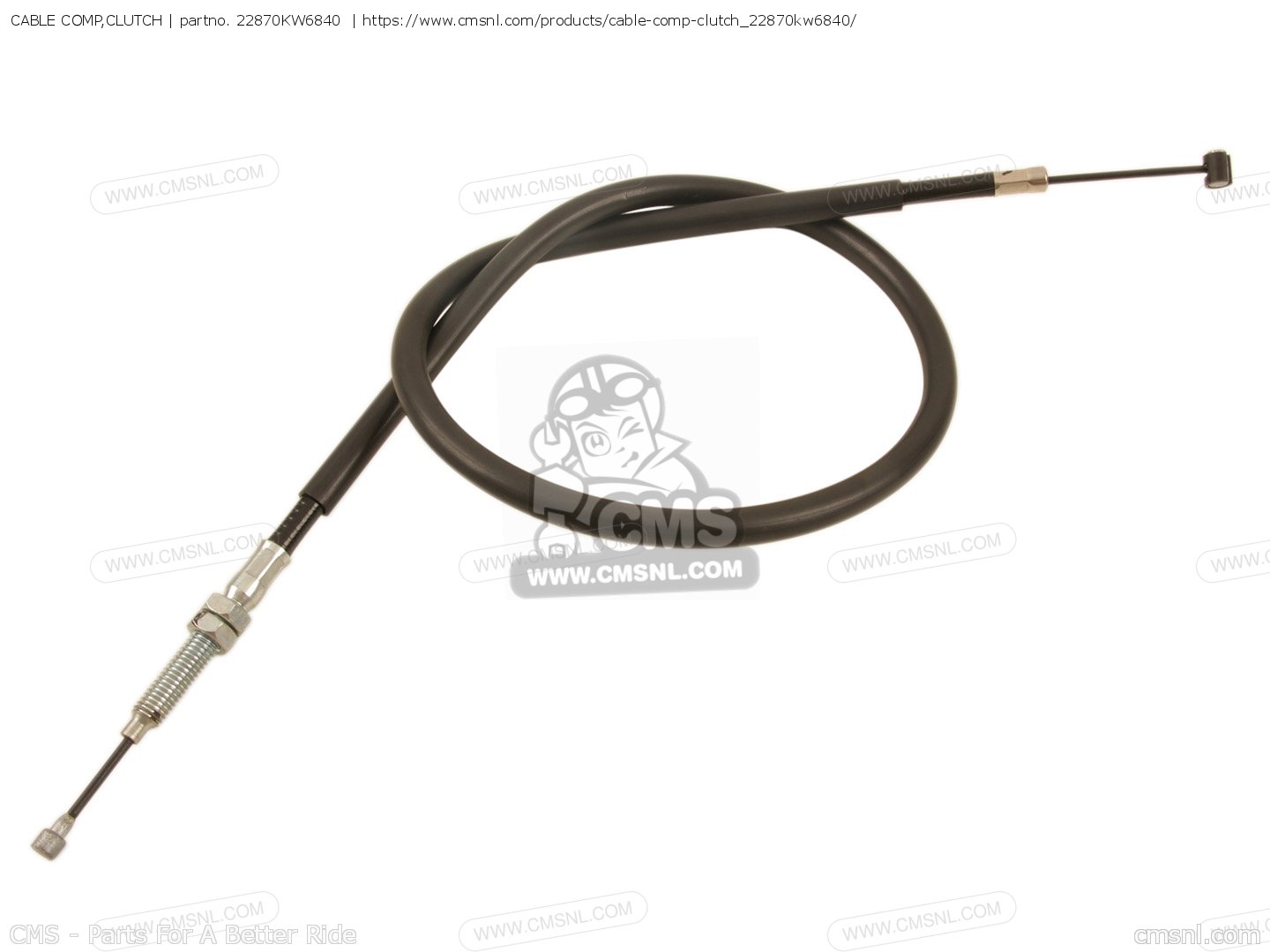 22870KW6840: CABLE COMP,CLUTCH Honda - buy the 22870-KW6-840 at CMSNL