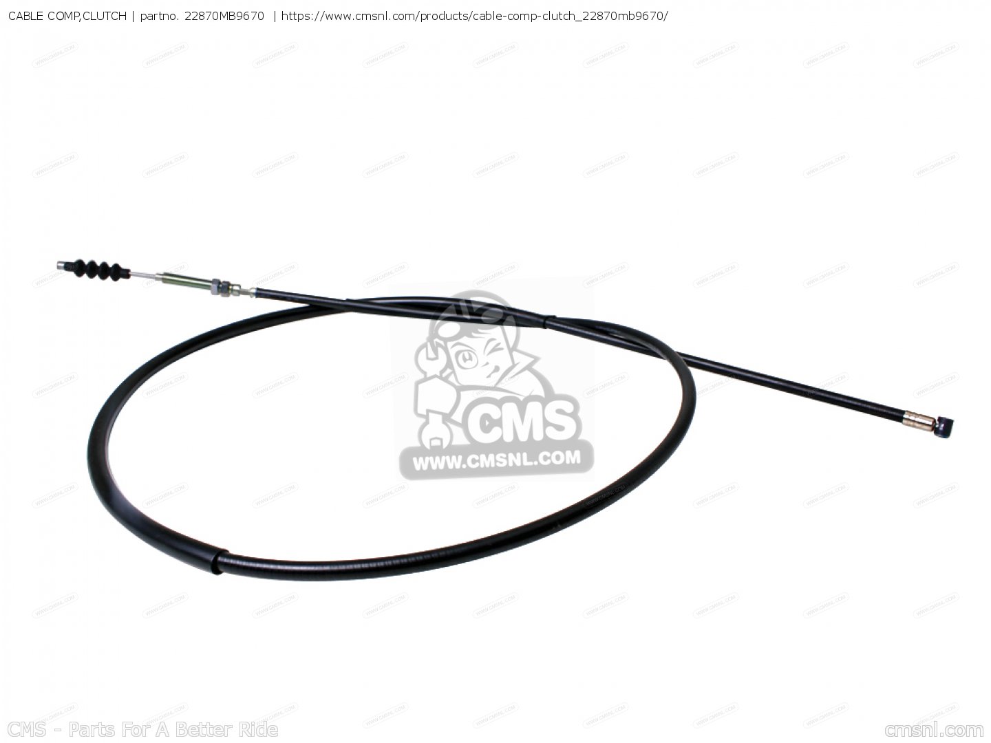 22870MB9670: CABLE COMP,CLUTCH Honda - buy the 22870-MB9-670 at CMSNL