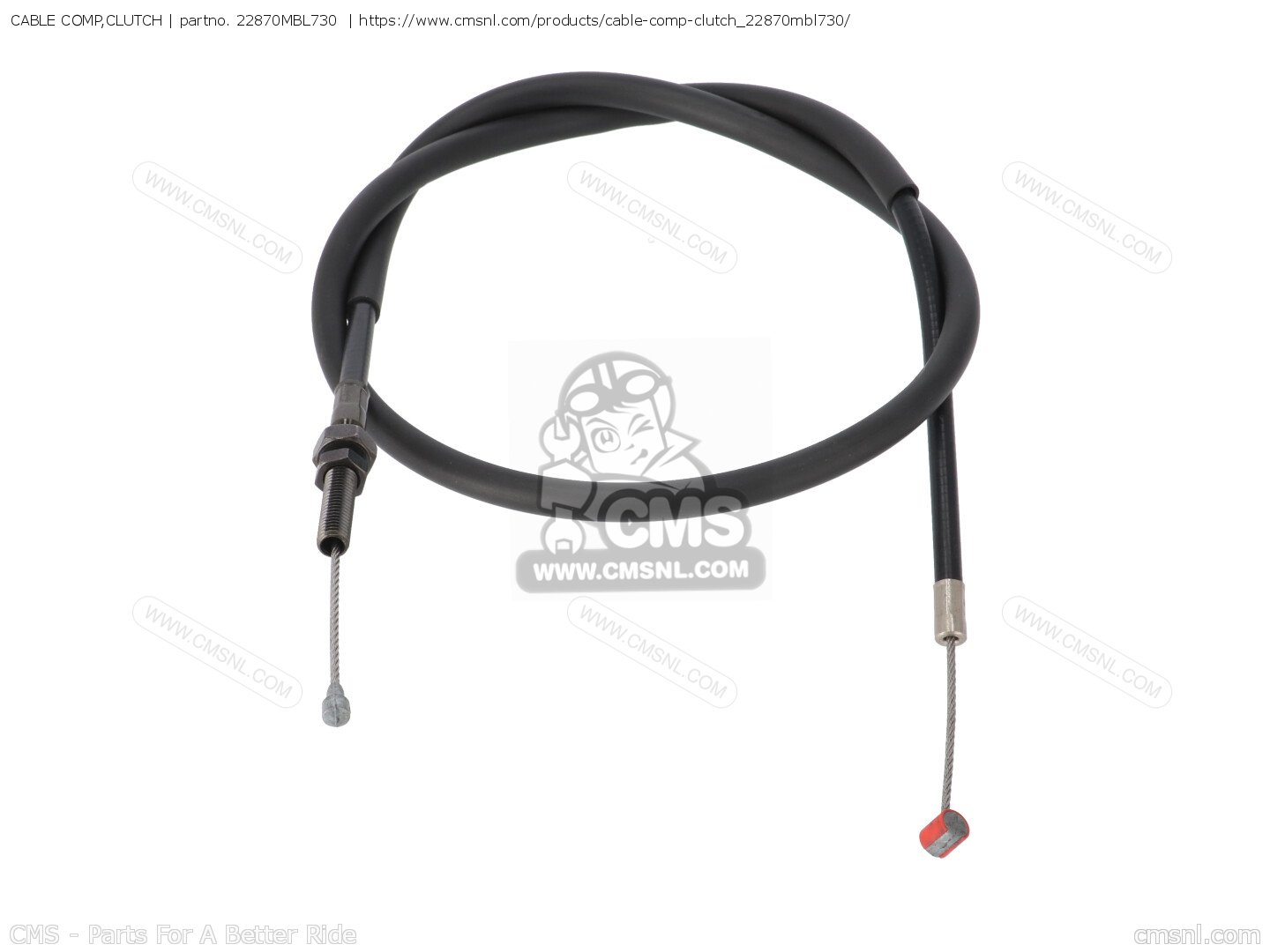 22870MBL730: CABLE COMP,CLUTCH Honda - buy the 22870-MBL-730 at CMSNL