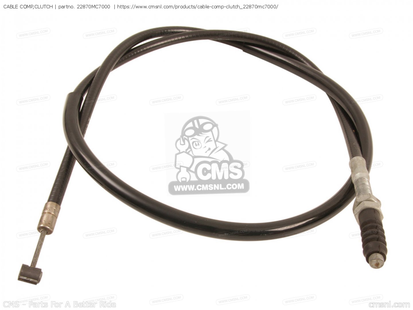 22870MC7000: CABLE COMP,CLUTCH Honda - buy the 22870-MC7-000 at CMSNL