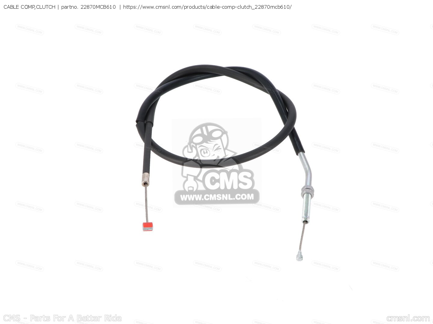 22870MCB610: CABLE COMP,CLUTCH Honda - buy the 22870-MCB-610 at CMSNL