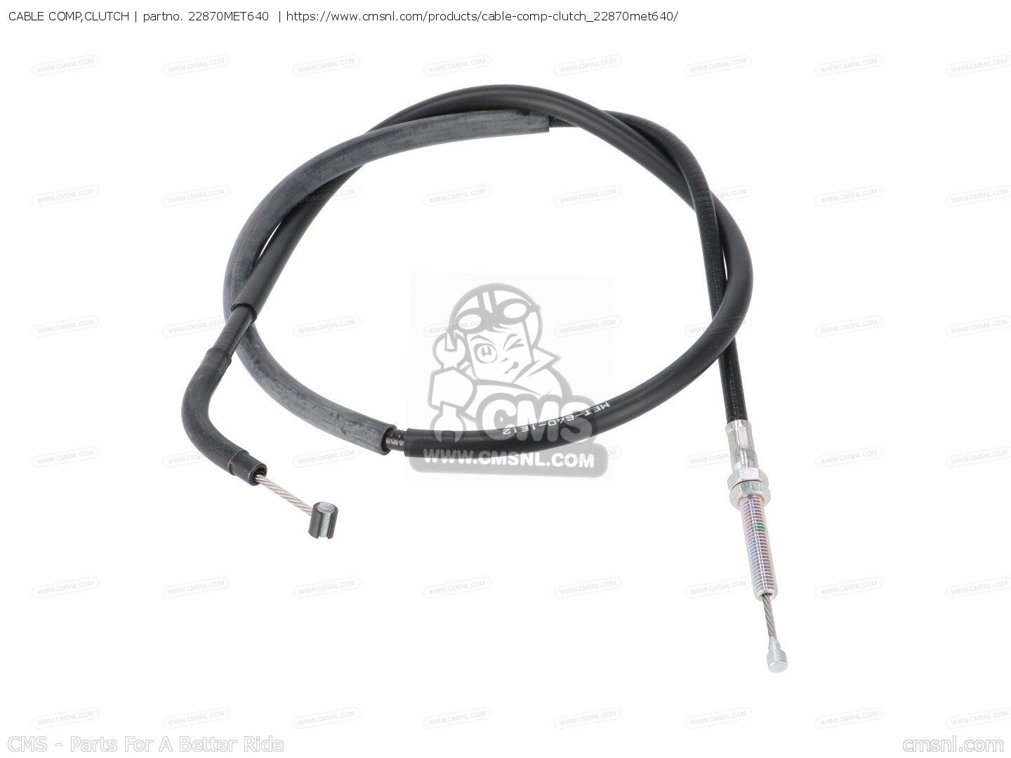 22870MET640: Cable Comp,clutch Honda - buy the 22870-MET-640 at CMSNL