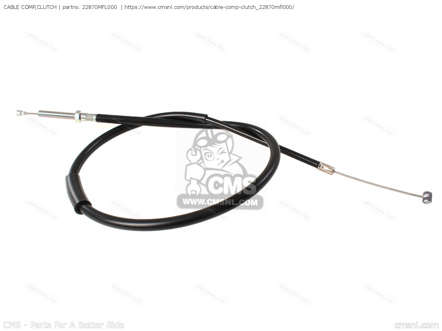 22870MFL000: CABLE COMP,CLUTCH Honda - buy the 22870-MFL-000 at CMSNL