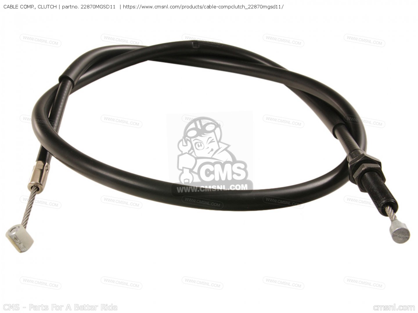 22870MGSD11: CABLE COMP,CLUTCH Honda - buy the 22870-MGS-D11 at CMSNL