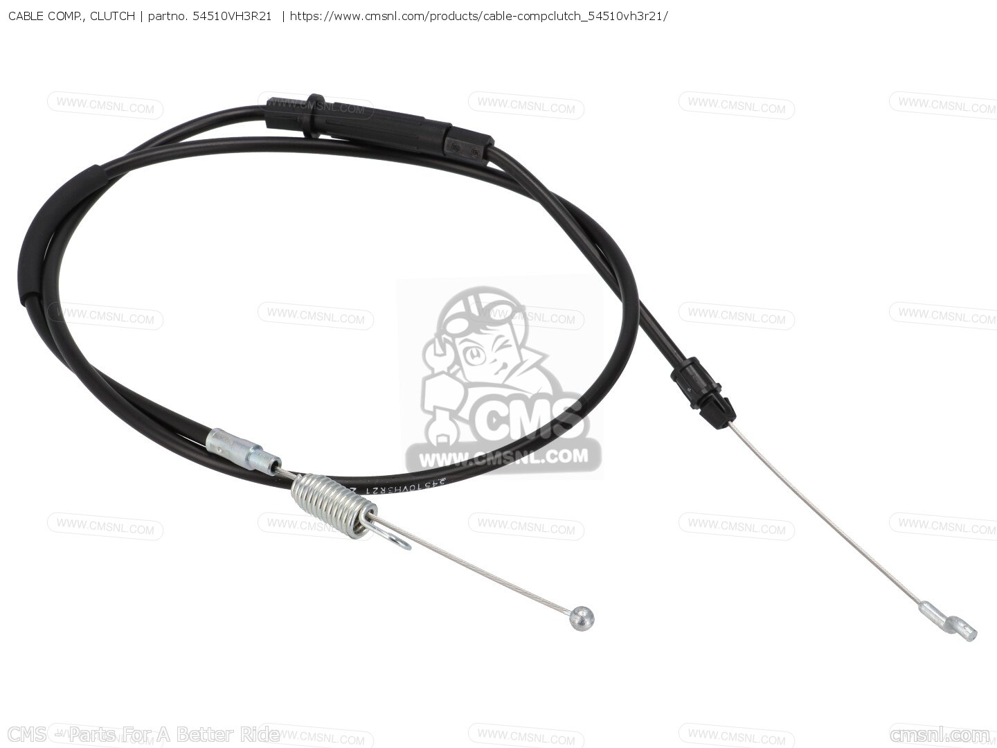 54510VH3R21: CABLE COMP,CLUTCH Honda - buy the 54510-VH3-R21 at CMSNL