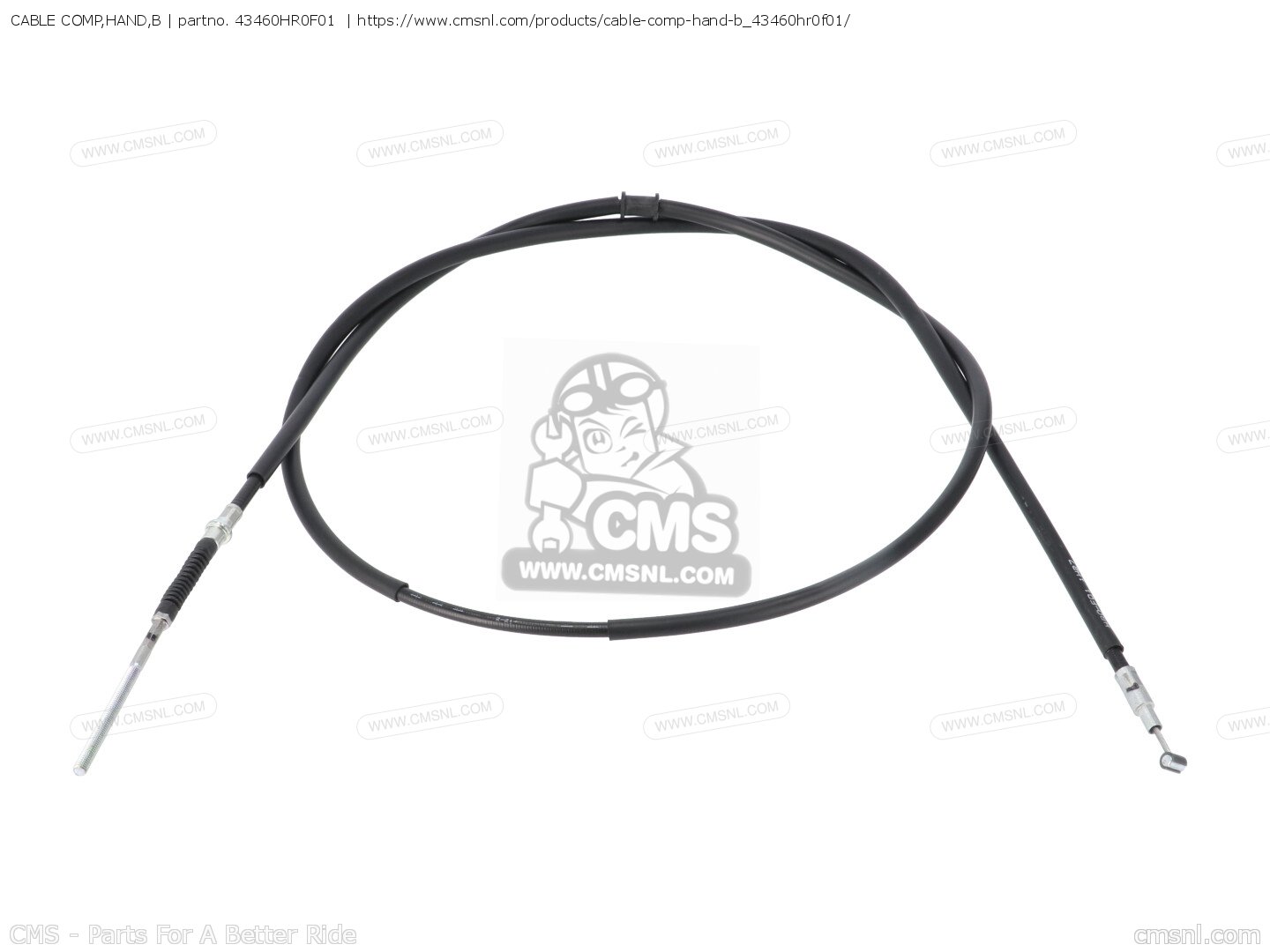 43460HR0F01: Cable Comp,hand,b Honda - buy the 43460-HR0-F01 at CMSNL