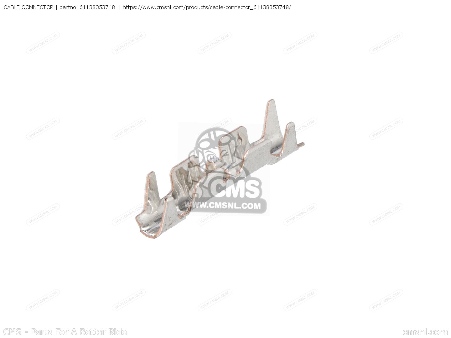 61138353748: CABLE CONNECTOR BMW - buy the 61 13 8 353 748 at CMSNL