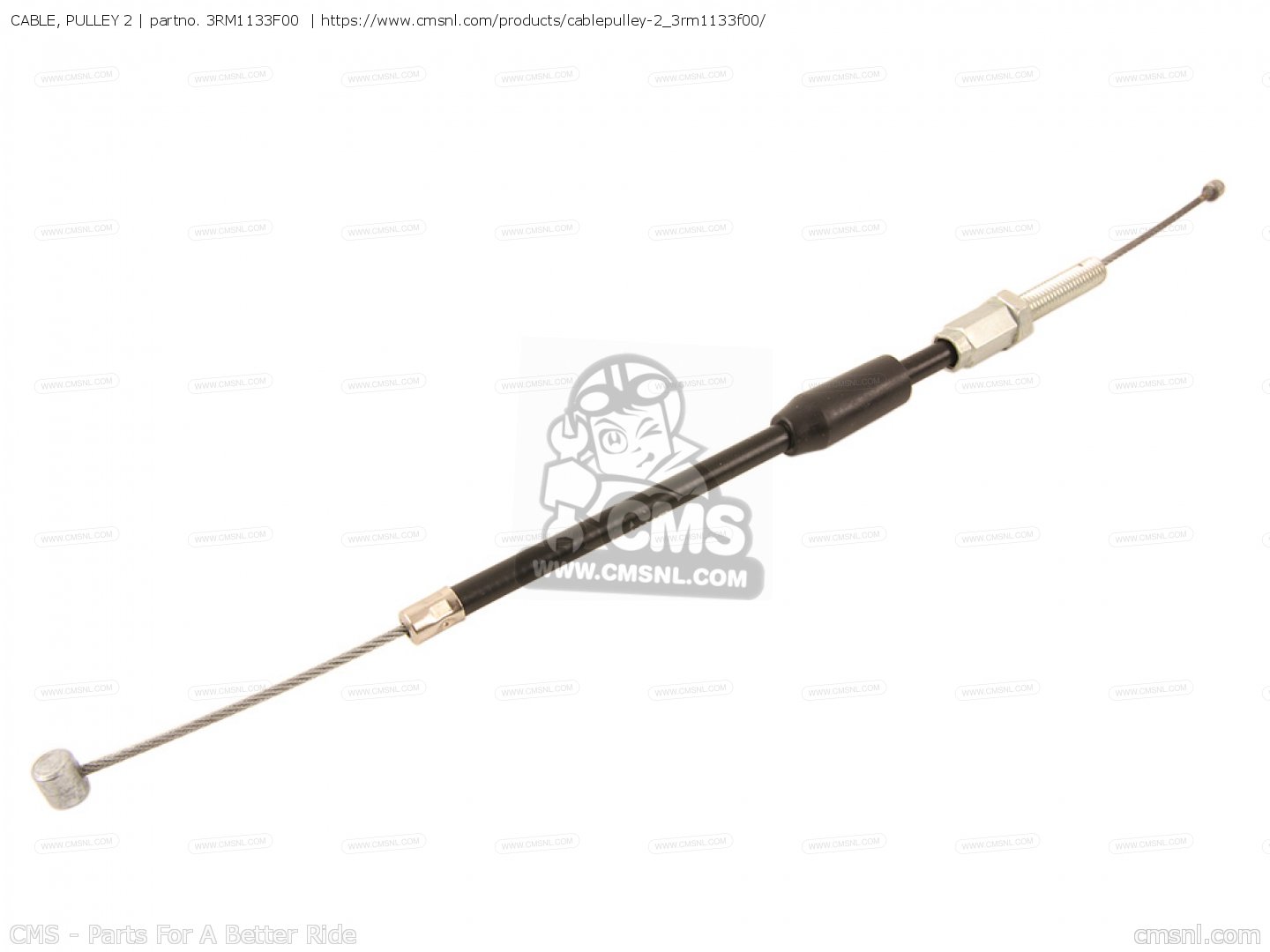 3RM1133F00: CABLE, PULLEY 2 Yamaha - buy the 3RM-1133F-00-00 at CMSNL