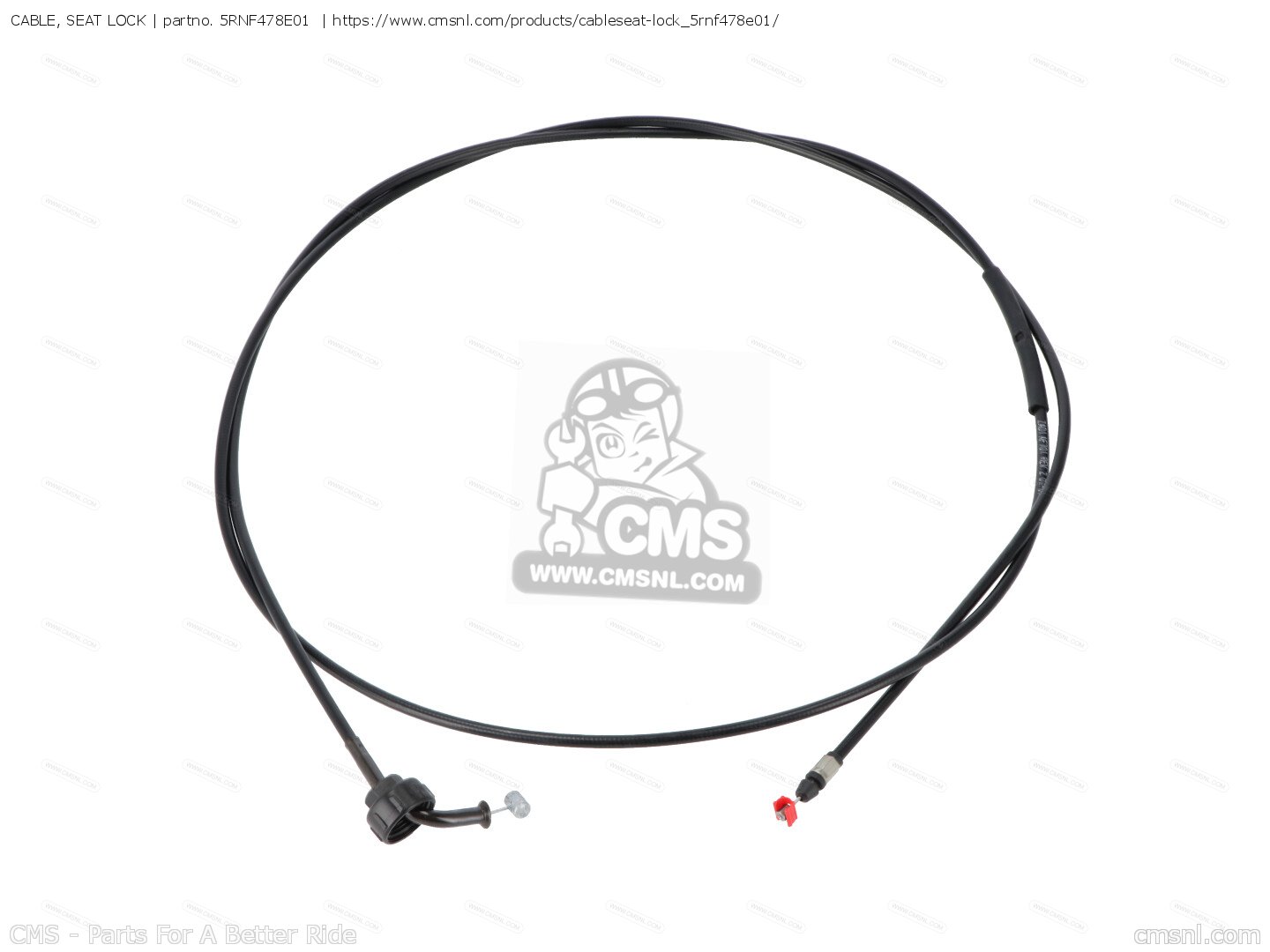 5RNF478E01: CABLE, SEAT LOCK Yamaha - buy the 5RN-F478E-01-00 at CMSNL
