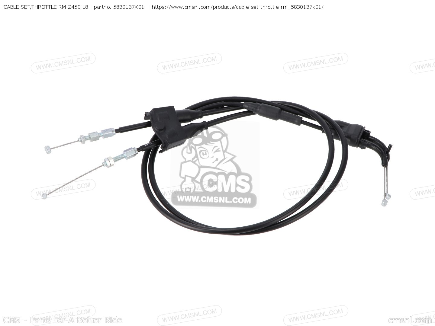 5830137K01: CABLE SET,THROTTLE RM-Z450 L8 Suzuki - buy the 58301-37K01 ...
