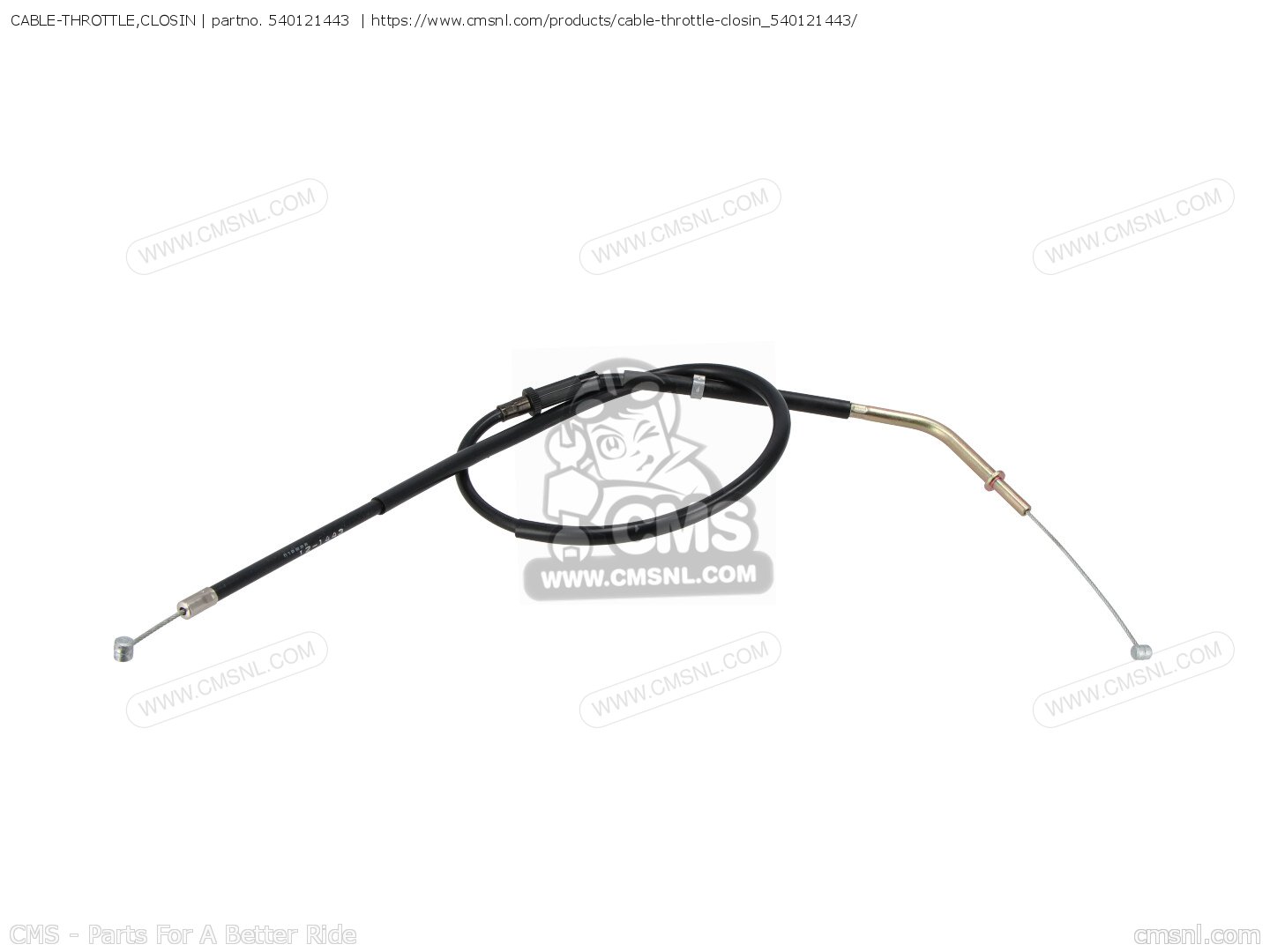 540121443: Cable-throttle,closin Kawasaki - buy the 54012-1443 at CMSNL