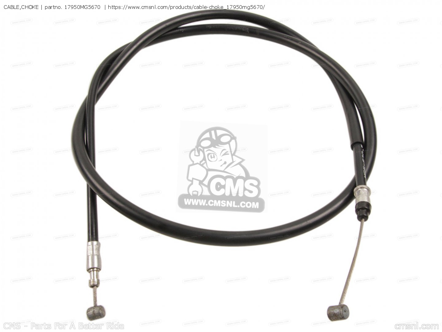 17950MG5670: CABLE,CHOKE Honda - buy the 17950-MG5-670 at CMSNL