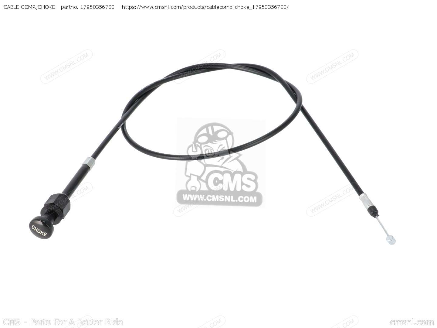 17950356700: CABLE.COMP.,CHOKE Honda - buy the 17950-356-700 at CMSNL