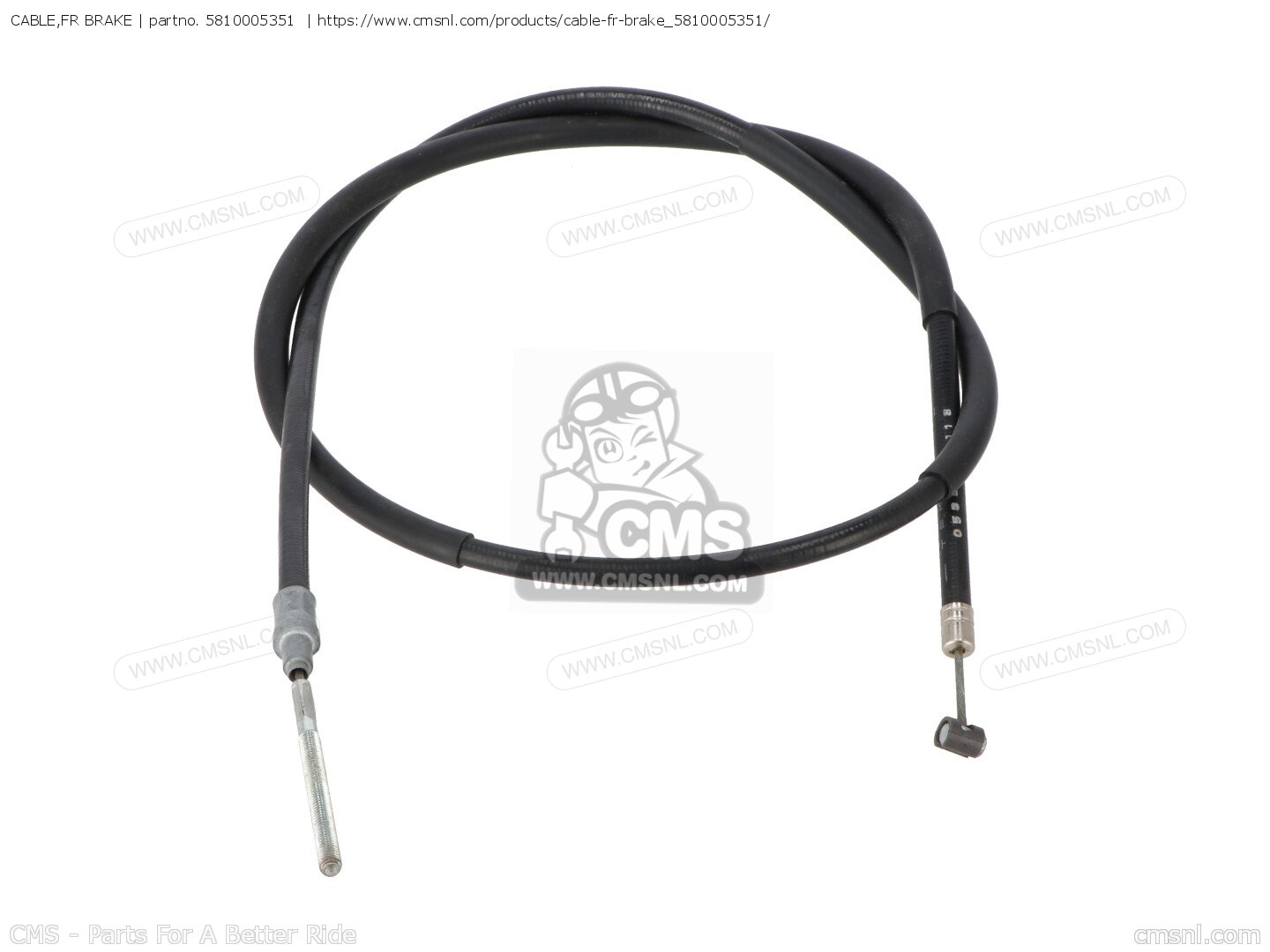 5810005351: CABLE,FR BRAKE Suzuki - buy the 58100-05351 at CMSNL