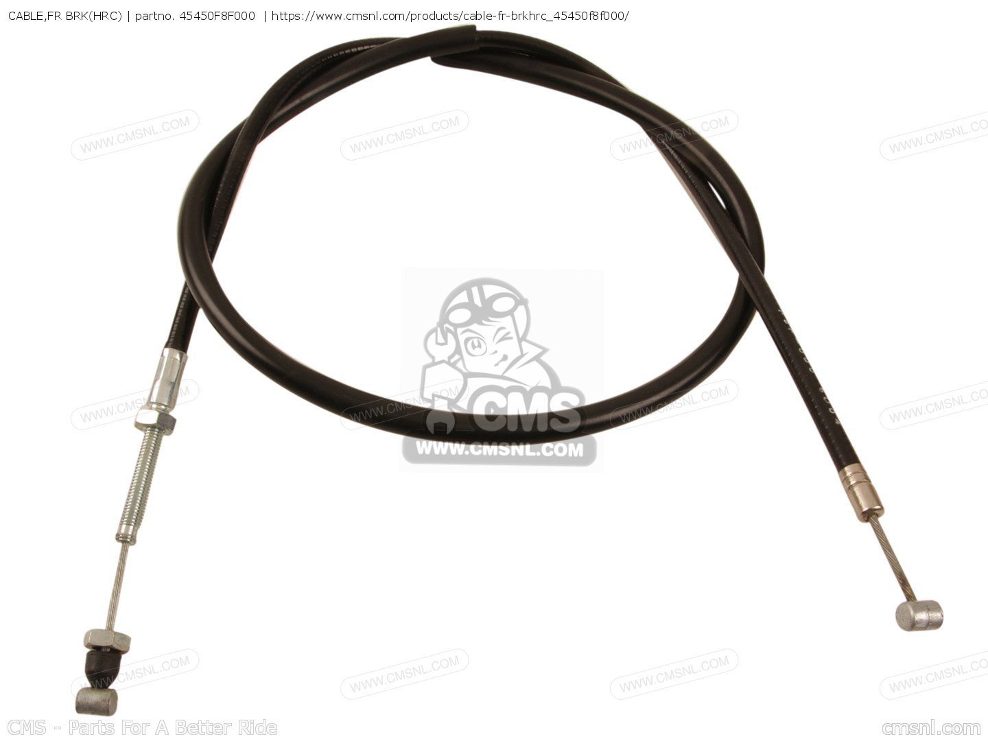 45450F8F000: CABLE,FR BRK(HRC) Honda - buy the 45450-F8F-000 at CMSNL
