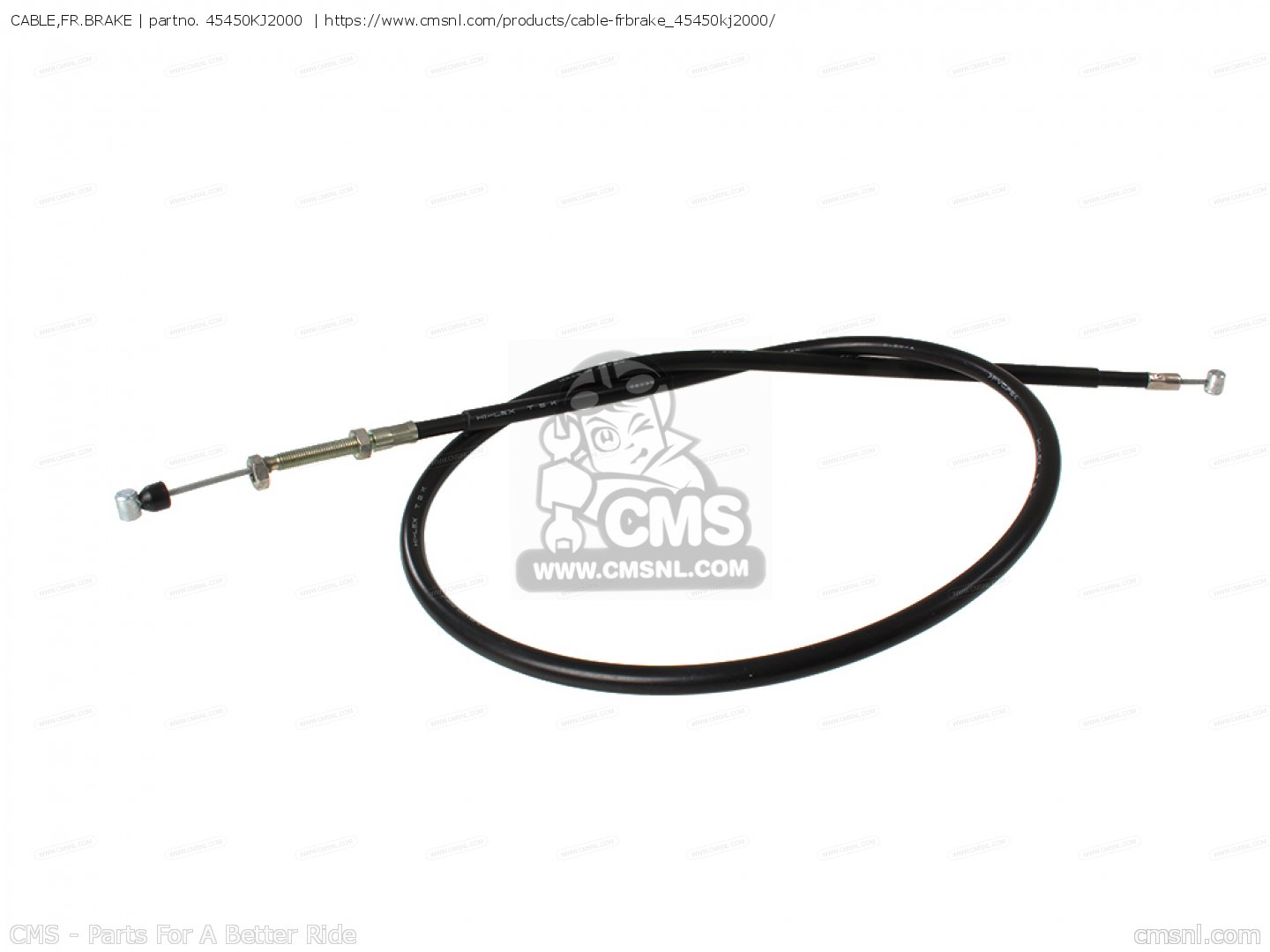 45450KJ2000: CABLE,FR.BRAKE Honda - buy the 45450-KJ2-000 at CMSNL