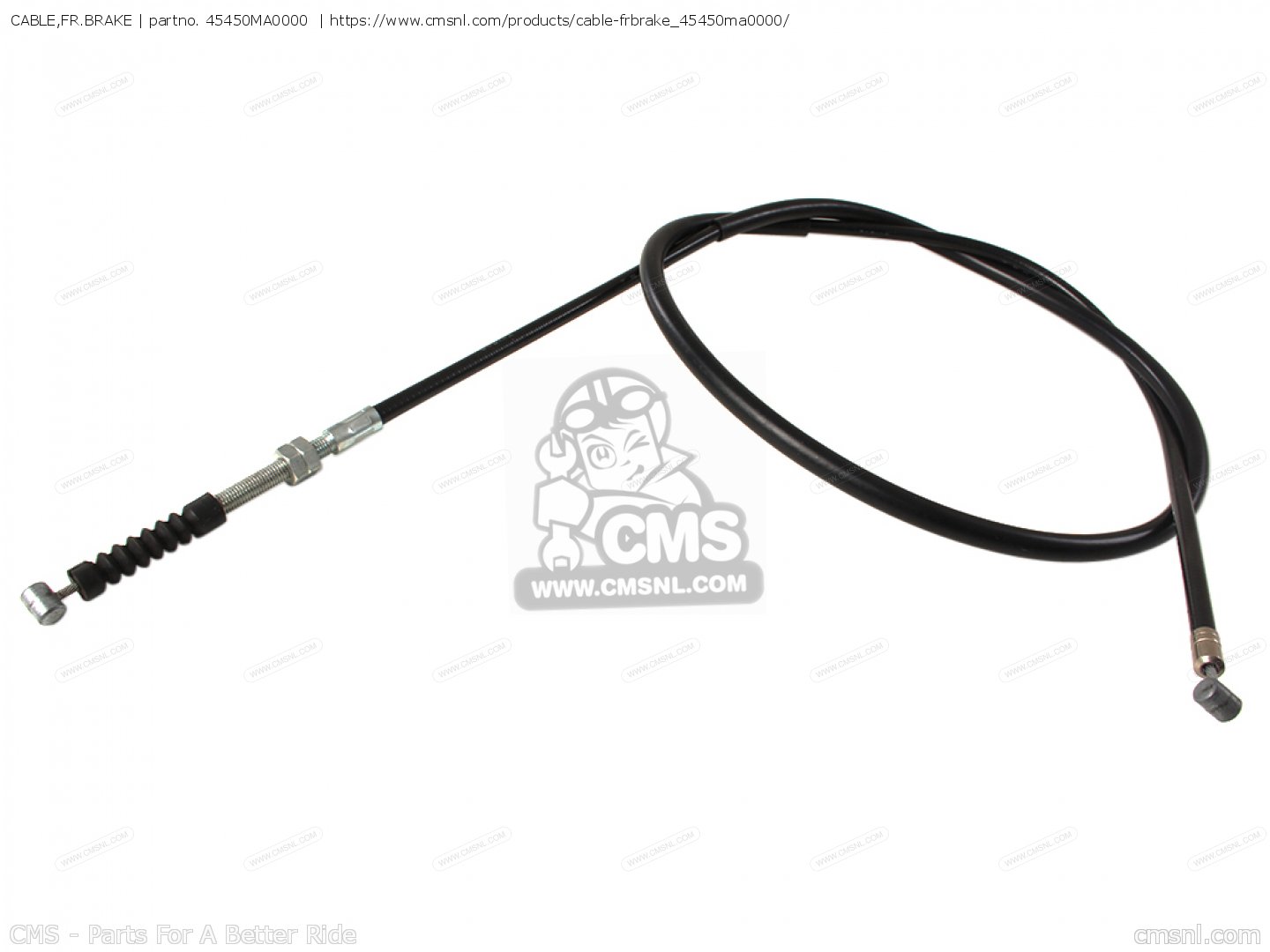 45450MA0000: CABLE,FR.BRAKE Honda - buy the 45450-MA0-000 at CMSNL