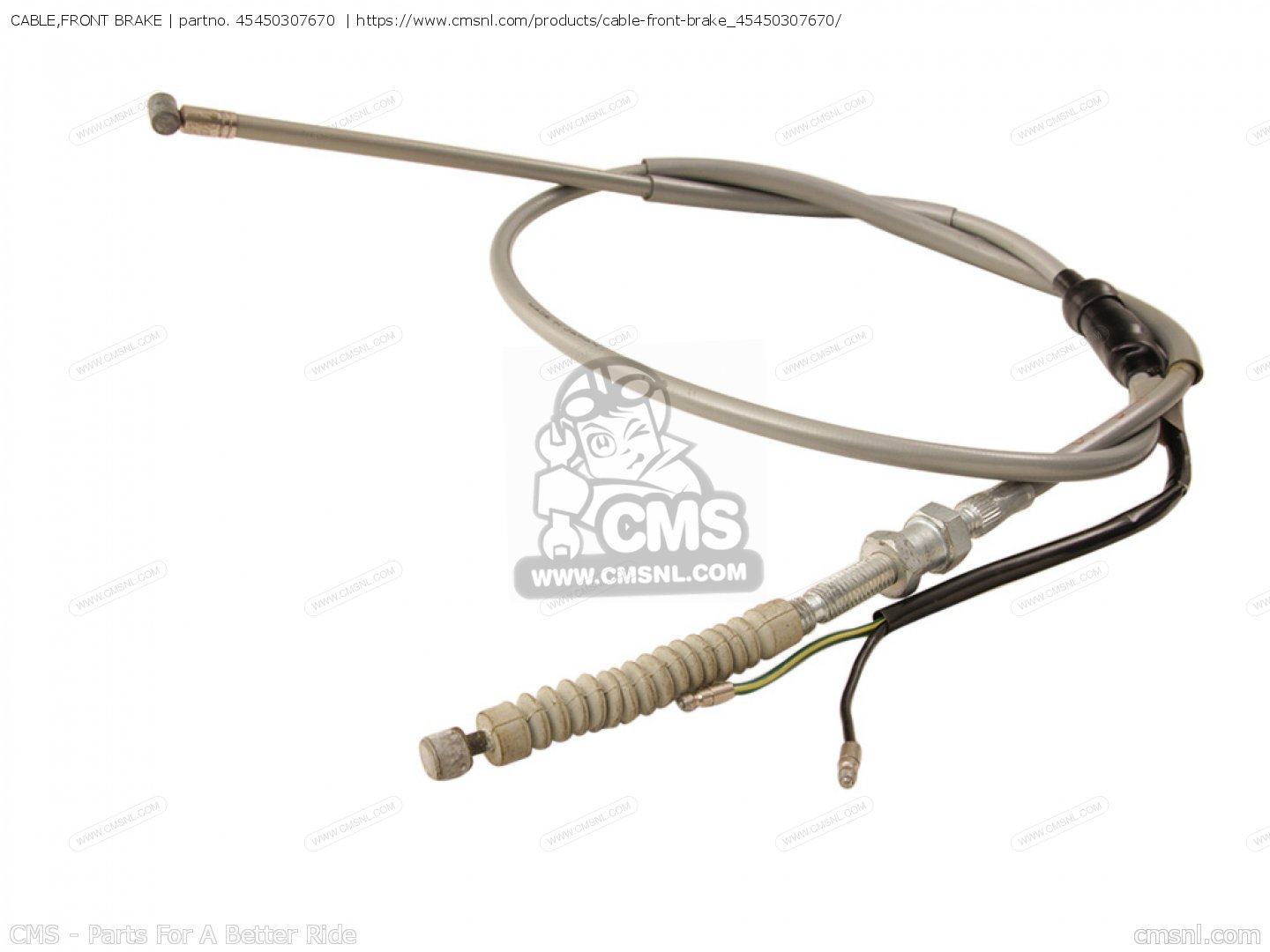 45450307670: CABLE,FRONT BRAKE Honda - buy the 45450-307-670 at CMSNL