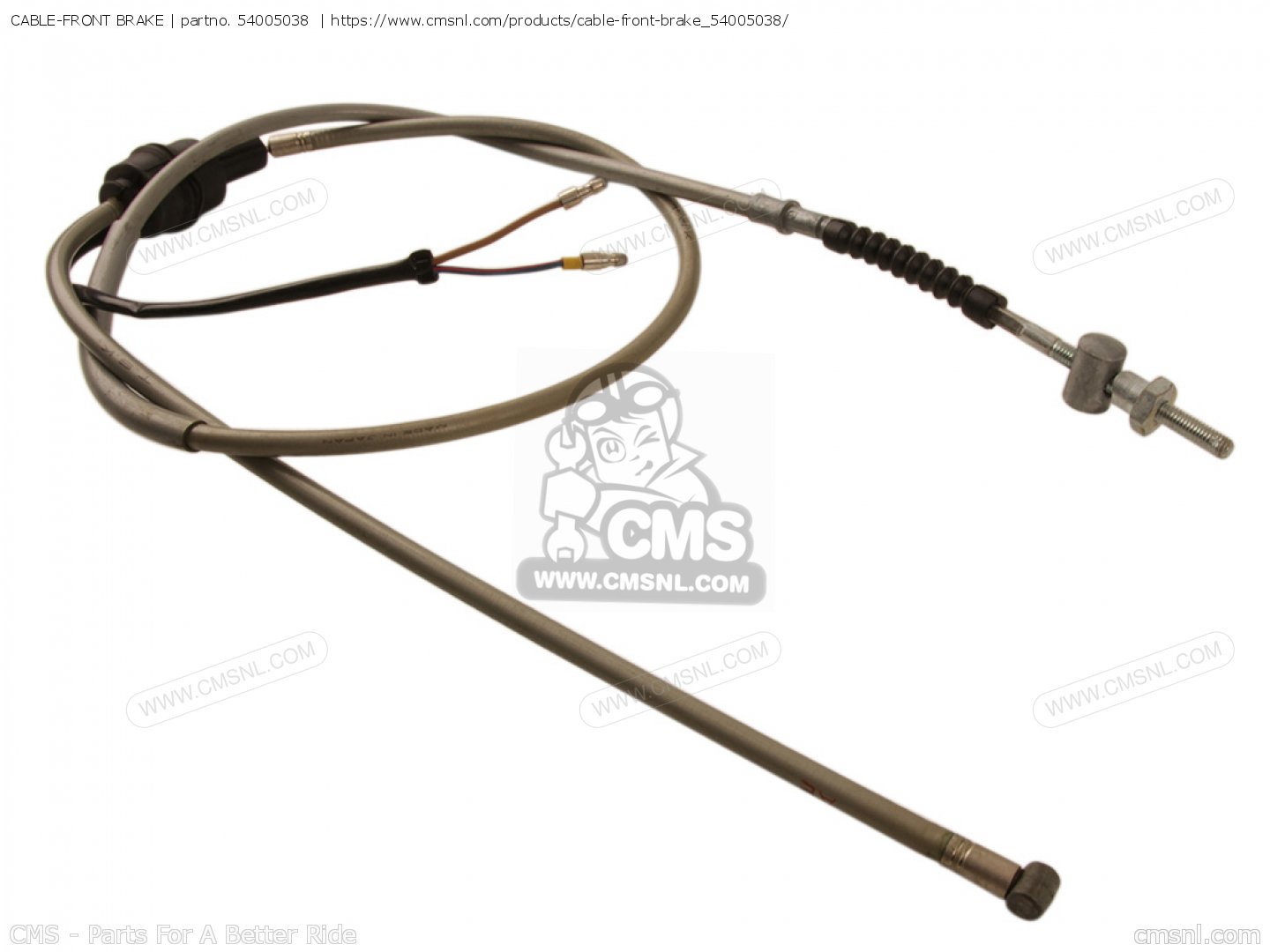 54005038: CABLE-FRONT BRAKE Kawasaki - buy the 54005-038 at CMSNL
