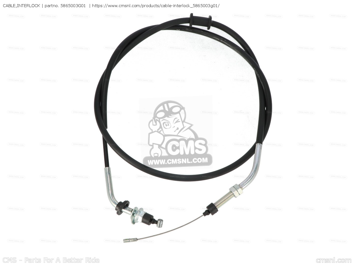 5865003G01: CABLE,INTERLOCK Suzuki - buy the 58650-03G01 at CMSNL