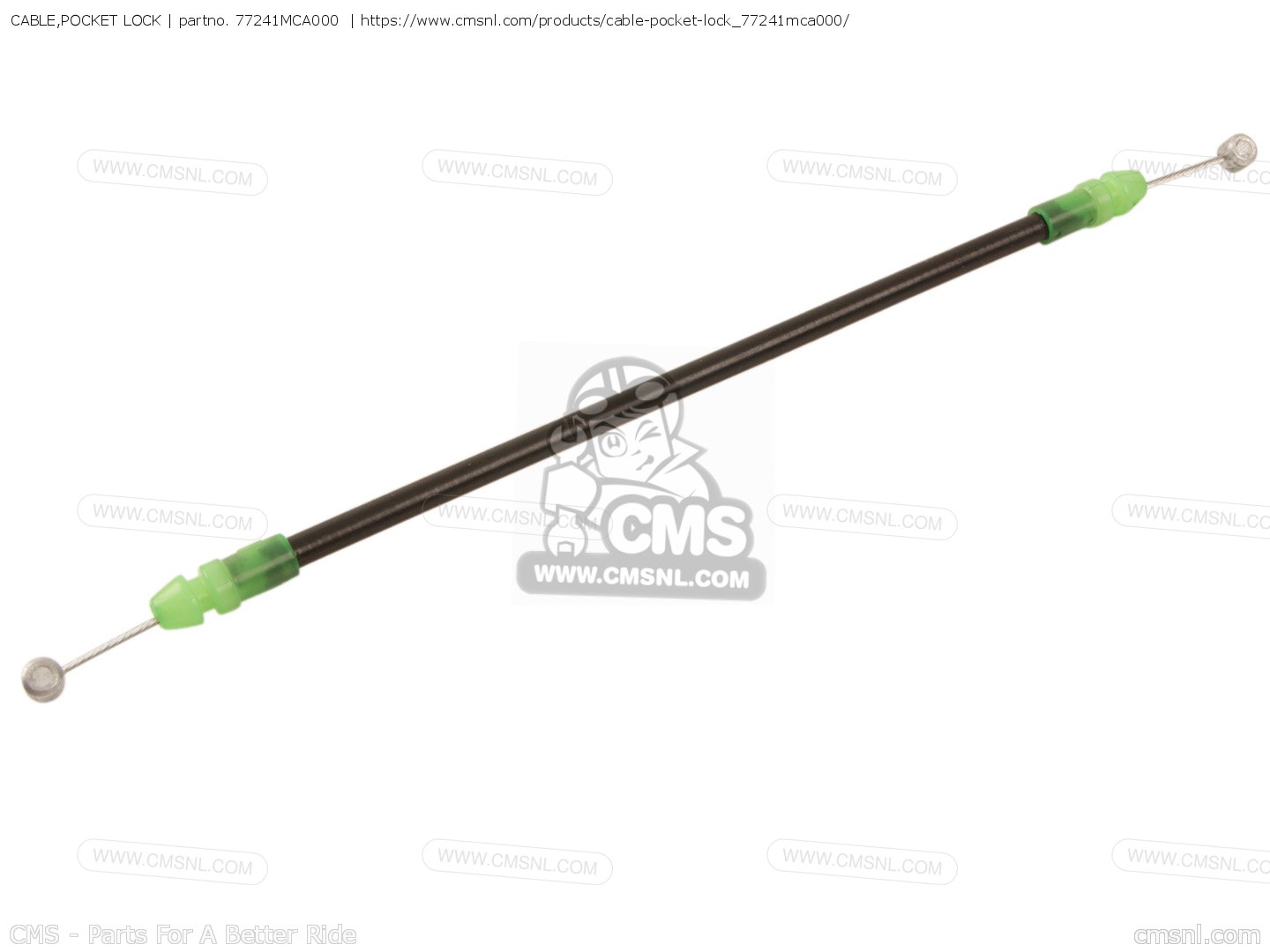 77241MCA000: CABLE,POCKET LOCK Honda - buy the 77241-MCA-000 at CMSNL