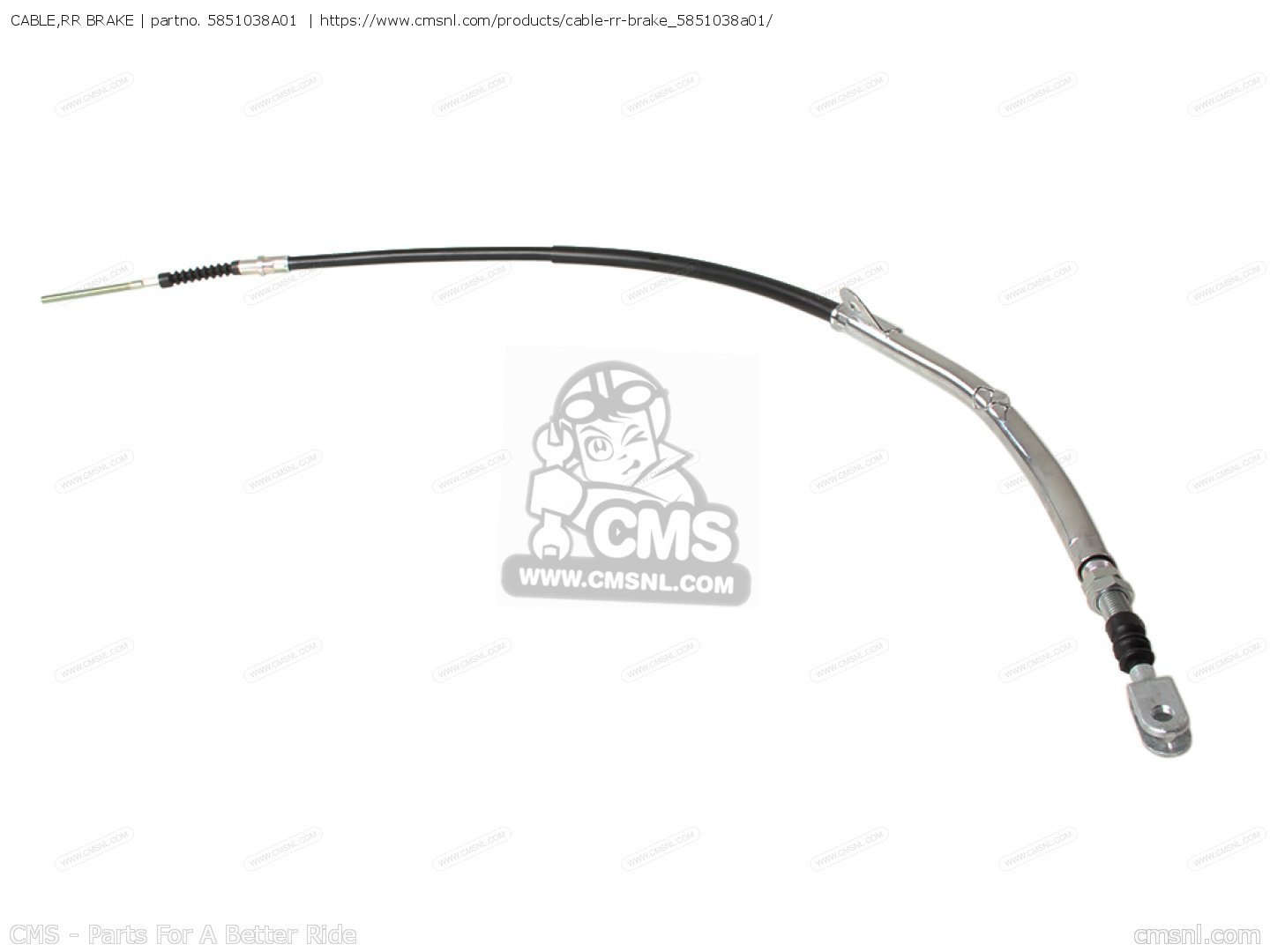 5851038A01: Cable,rr Brake Suzuki - buy the 58510-38A01 at CMSNL