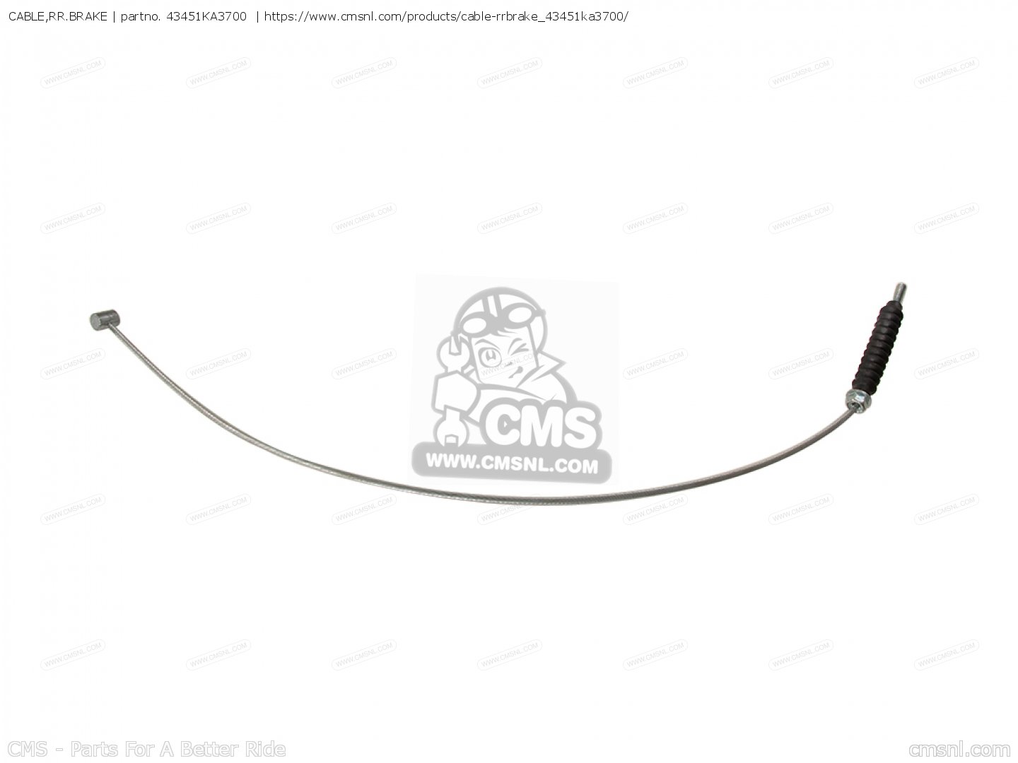 43451KA3700: Cable,rr.brake Honda - buy the 43451-KA3-700 at CMSNL