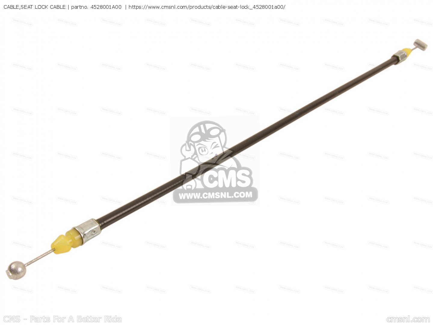 4528001A00: CABLE,SEAT LOCK CABLE Suzuki - buy the 45280-01A00 at CMSNL