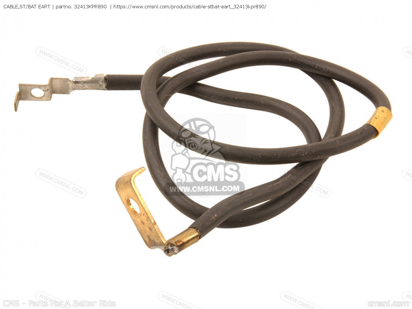 32413KPR890: CABLE,ST/BAT EART Honda - buy the 32413-KPR-890 at CMSNL