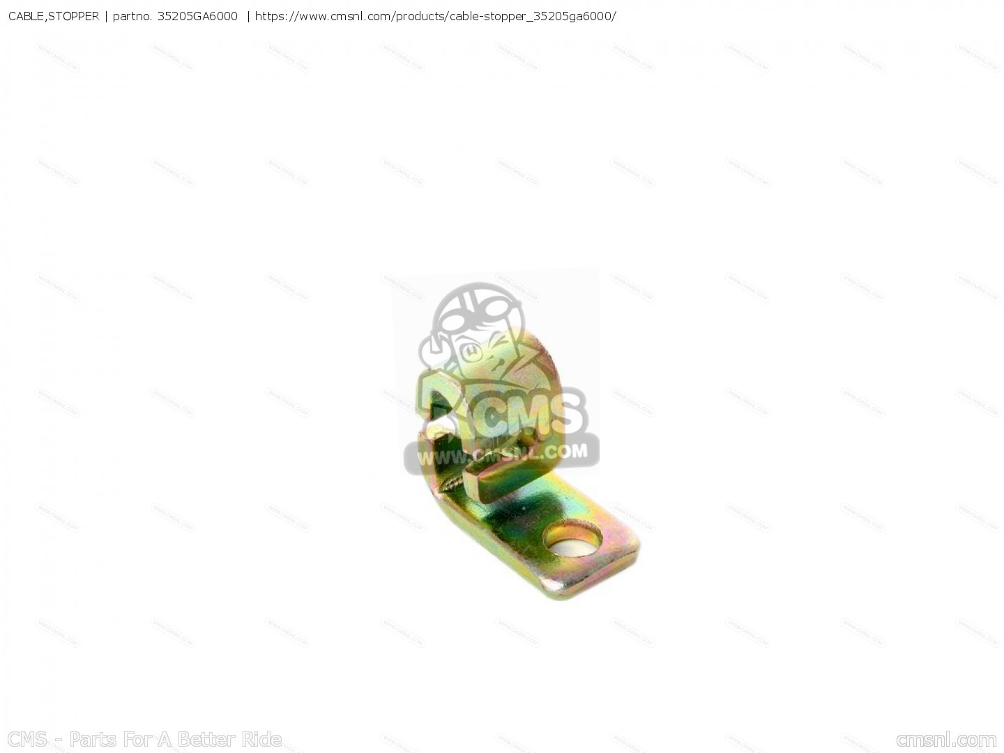 35205GA6000: Cable,stopper Honda - buy the 35205-GA6-000 at CMSNL