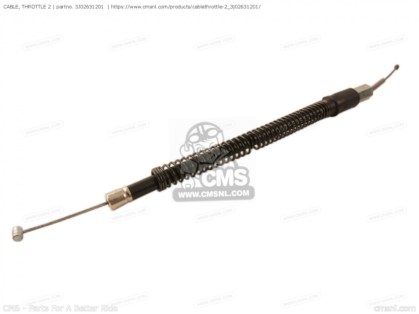 3J02631201: Cable, Throttle 2 Yamaha - buy the 3J0-26312-01 at CMSNL