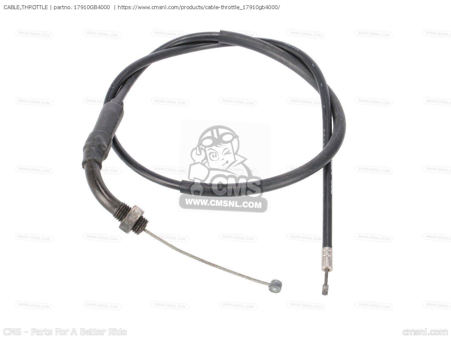 17910GB4000: CABLE,THROTTLE Honda - buy the 17910-GB4-000 at CMSNL