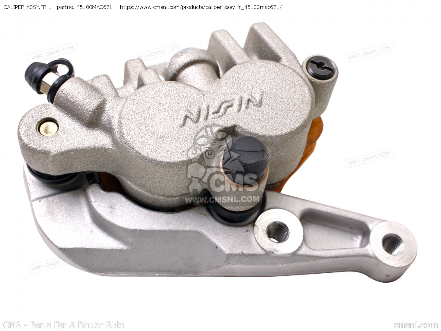 45100MAC671: CALIPER ASSY,FR L Honda - buy the 45100-MAC-671 at CMSNL