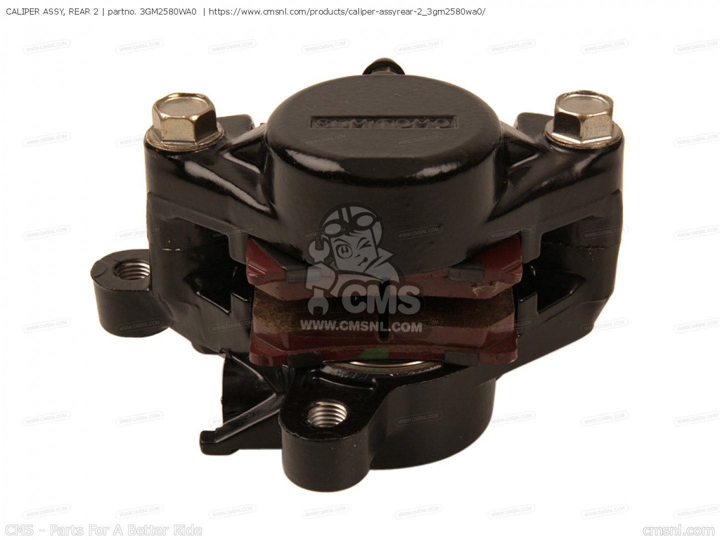 3GM2580WA0: Caliper Assy, Rear 2 Yamaha - buy the 3GM-2580W-A0-00 at CMSNL