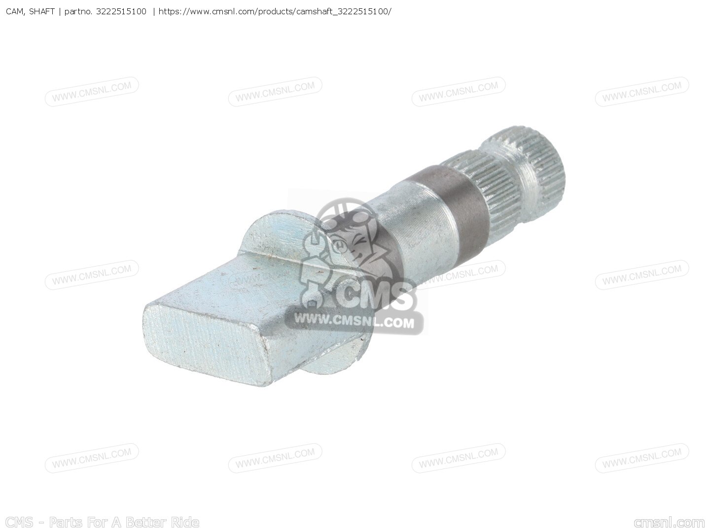 3222515100: CAM, SHAFT Yamaha - buy the 322-25151-00-00 at CMSNL