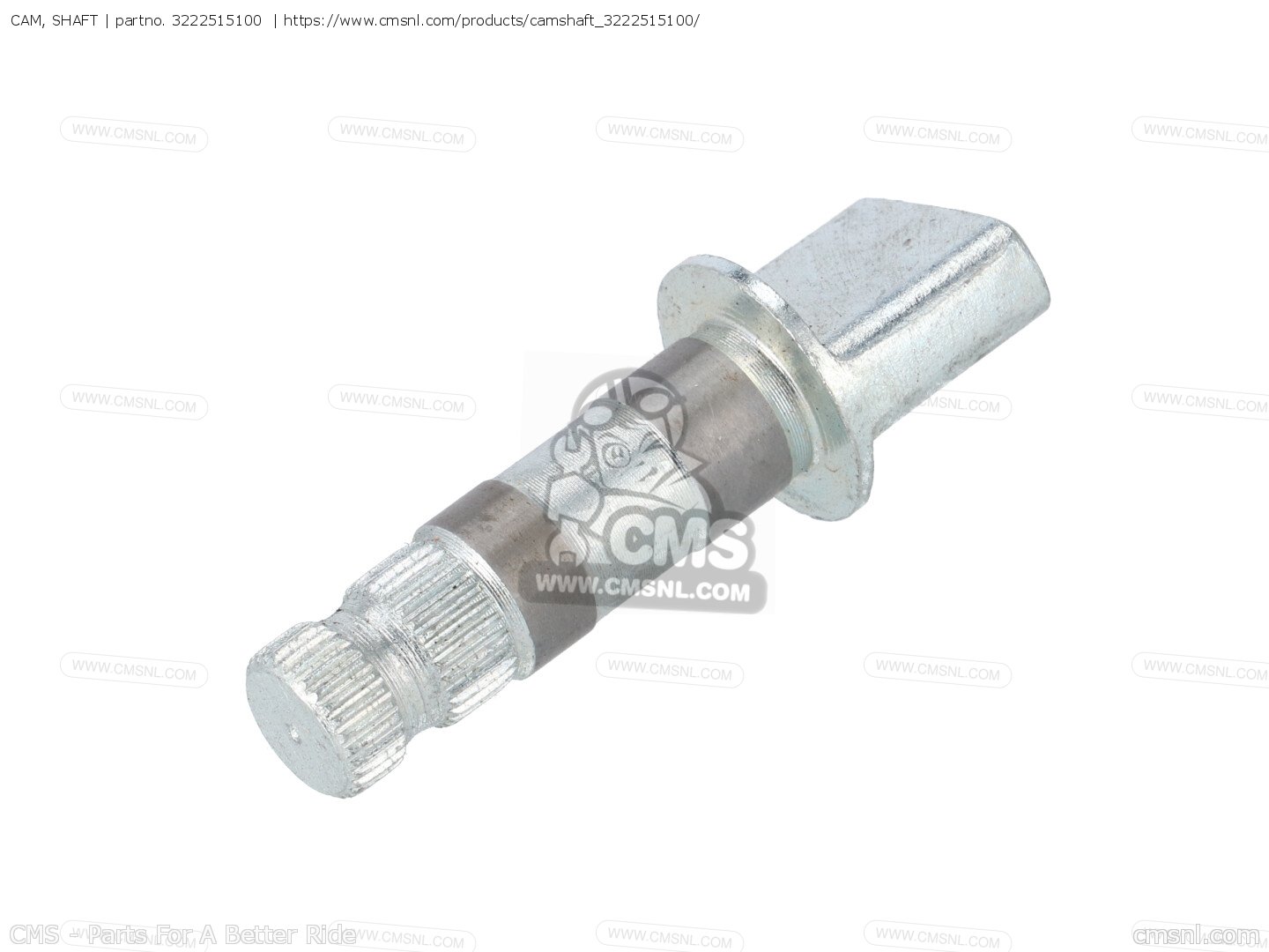3222515100: Cam, Shaft Yamaha - buy the 322-25151-00 at CMSNL