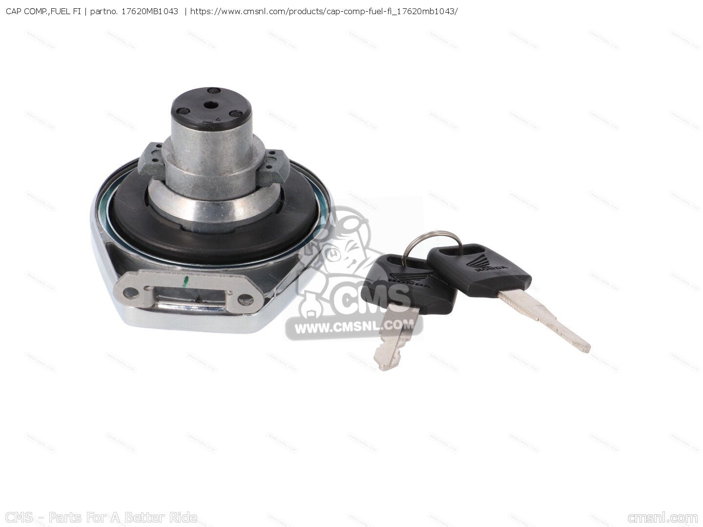 17620MB1043: CAP COMP,FUEL FIL Honda - buy the 17620-MB1-043 at CMSNL