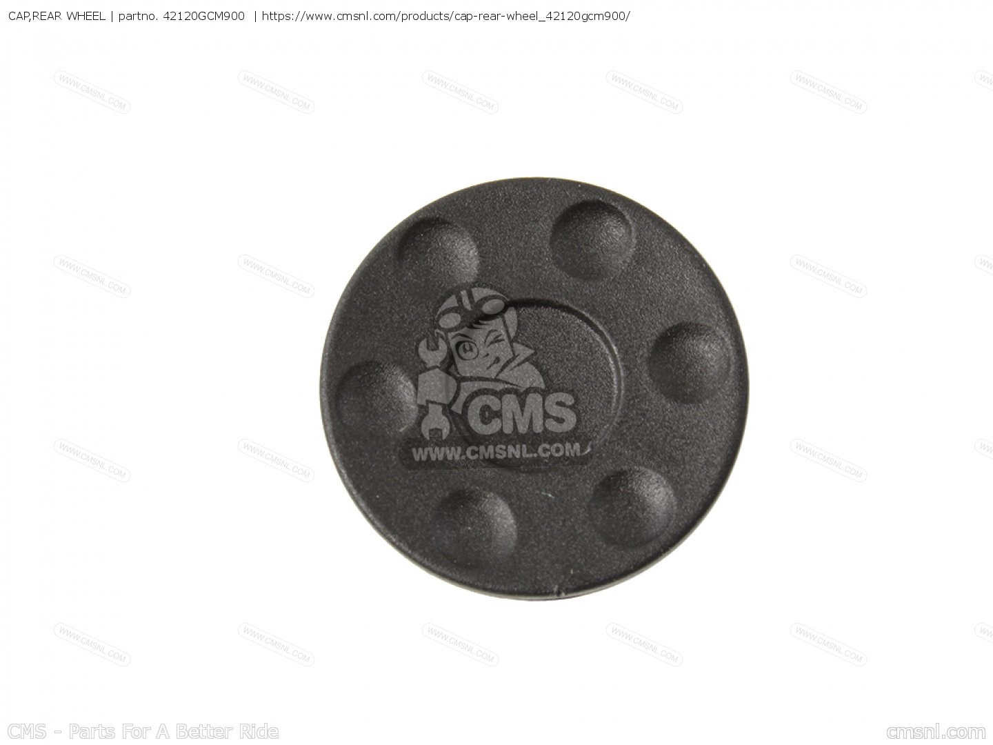 42120GCM900: CAP,REAR WHEEL Honda - buy the 42120-GCM-900 at CMSNL
