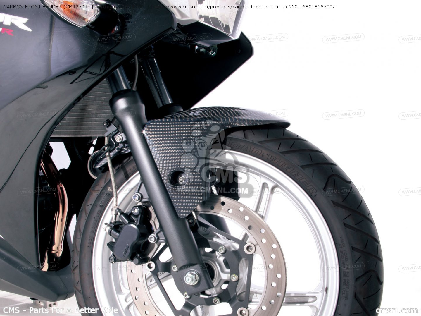 6801818700: CARBON FRONT FENDER (CBR250R) Kitaco - buy the 680-1818700 ...