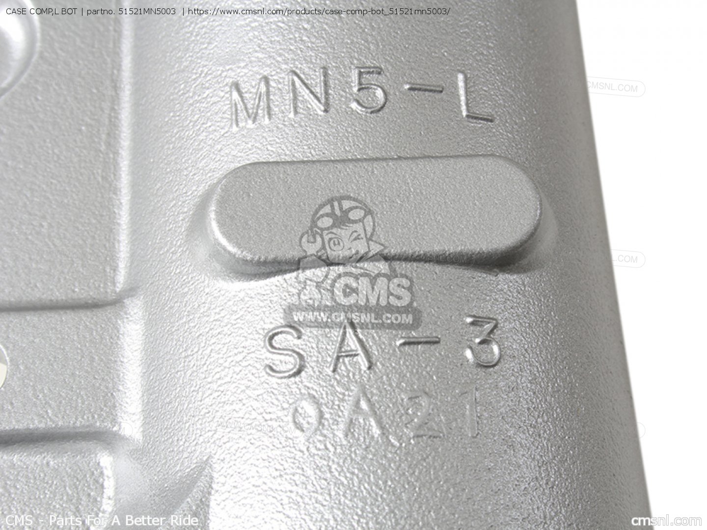 51521MN5003: CASE COMP,L BOT Honda - buy the 51521-MN5-003 at CMSNL