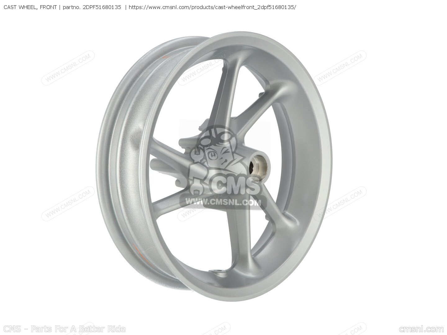 2DPF51680135: CAST WHEEL, FRONT Yamaha - buy the 2DP-F5168-01-35 at CMSNL