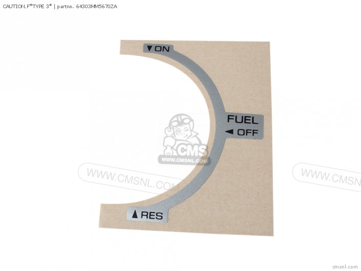 64303MM5670ZA: Caution,f*type 3* Honda - buy the 64303-MM5-670ZA at CMSNL