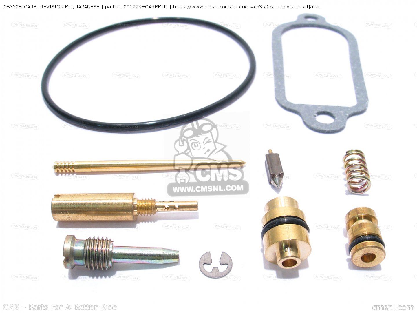 CB350F, CARB. REVISION KIT, JAPANESE for Honda - order at CMSNL